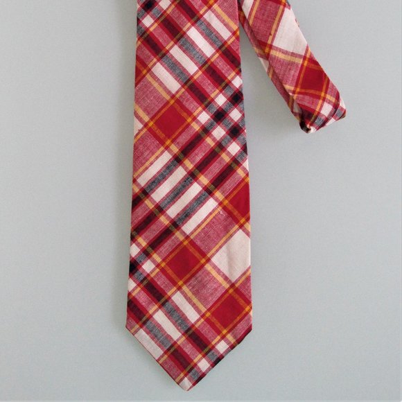 Rooster | Accessories | Vintage Rooster Mens Cotton Plaid Tie | Poshmark